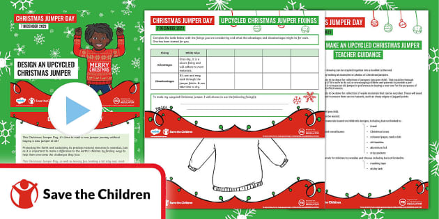 FREE! - Christmas Jumper Day - Design - Resource Pack - Primary