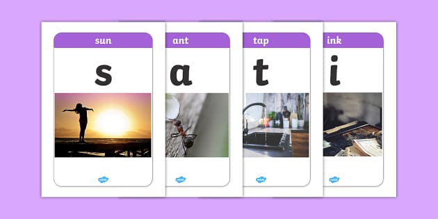 Large Phase 2 Mnemonic Photo Word Cards (teacher made)