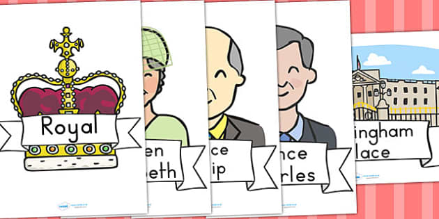 Royal Family Topic Words on Topic Images (teacher made)