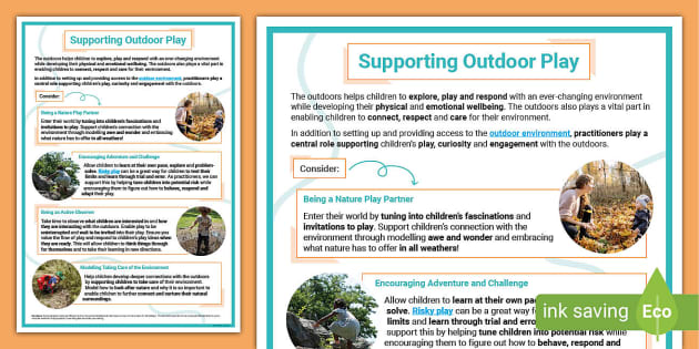 Supporting Outdoor Play - Early Years Outdoors - EYFS CPD