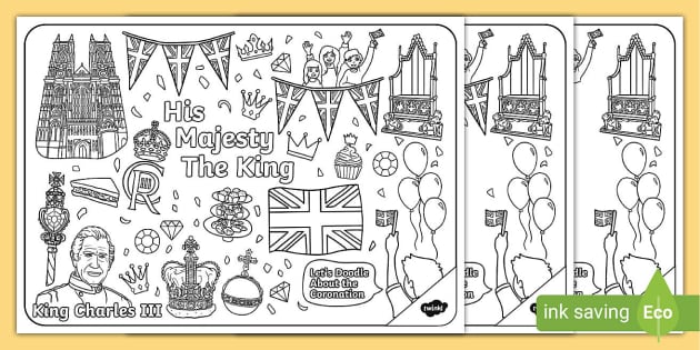 Let's Doodle About The King's Coronation Colouring Pages