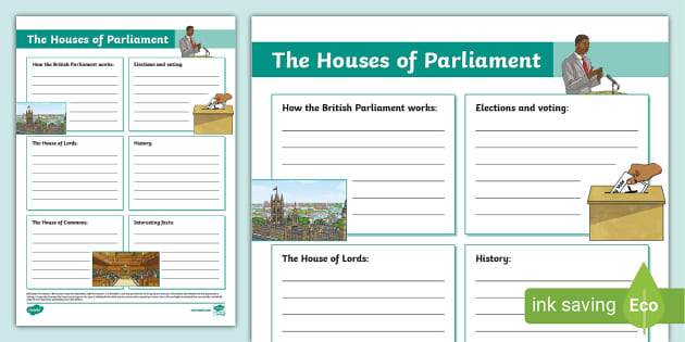 Houses of Parliament Fact File Template (teacher made)