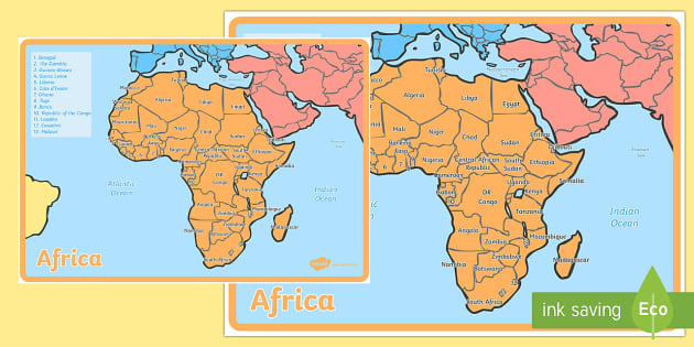 Africa Poster | Map of Africa (teacher made) - Twinkl