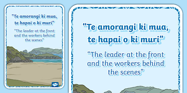 Whakatauki Te Amorangi Display Poster Te Reo Māori - Twinkl