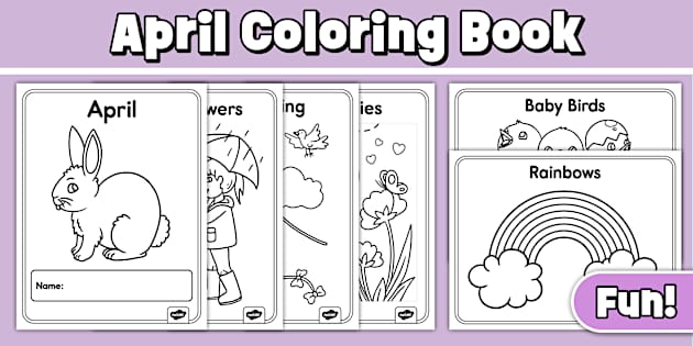 April Coloring Book | Coloring Pages