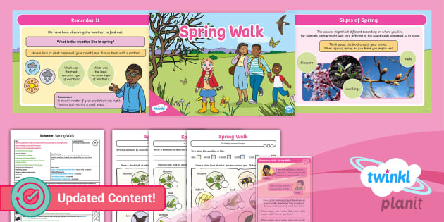 Science Seasonal Changes Year 1 Spring Walk Lesson Pack