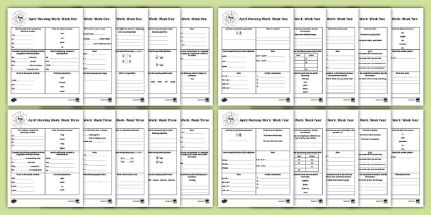 Fourth Grade April Morning Work Bundle (teacher made)
