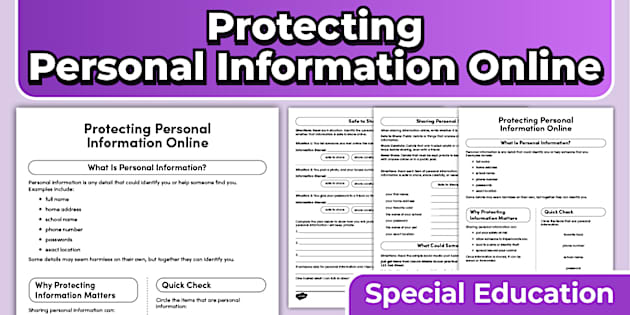 Protecting Personal Information Online for Special Education
