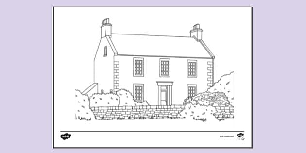 Marsh End Moor House Colouring Sheet | Colouring Sheets