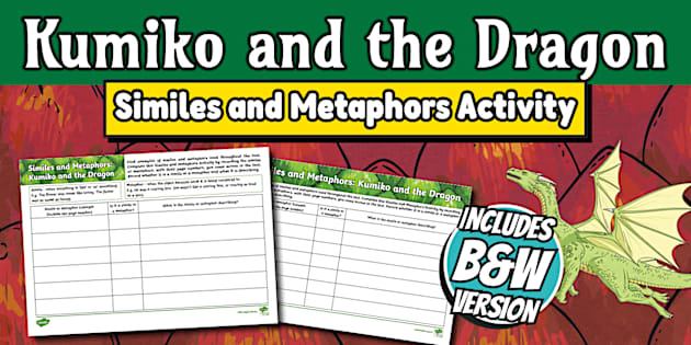 Similes and Metaphors Activity for Kumiko and the Dragon