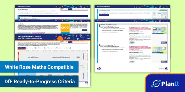 Y1 Multiplication & Division PlanIt Maths Steps to Progression Overview