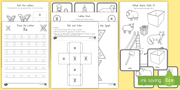 Letter X Activity Pack (teacher made)
