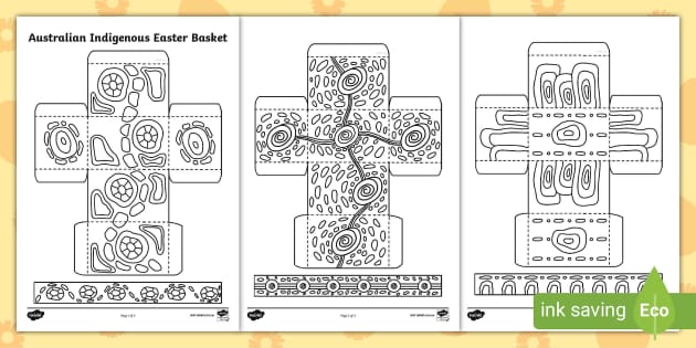 Australian Indigenous Easter Basket (teacher made) - Twinkl