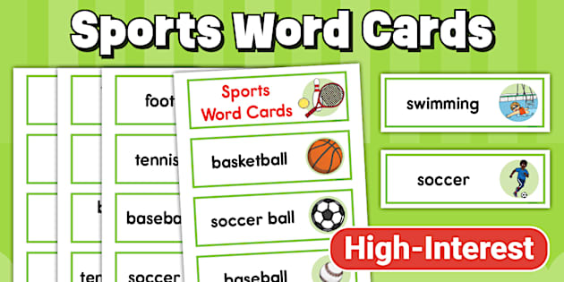 Sports Word Cards