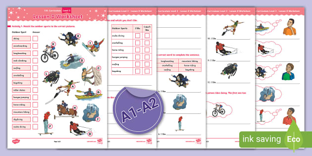 ESL Curriculum Level 3, Lesson 8 Worksheet (teacher made)