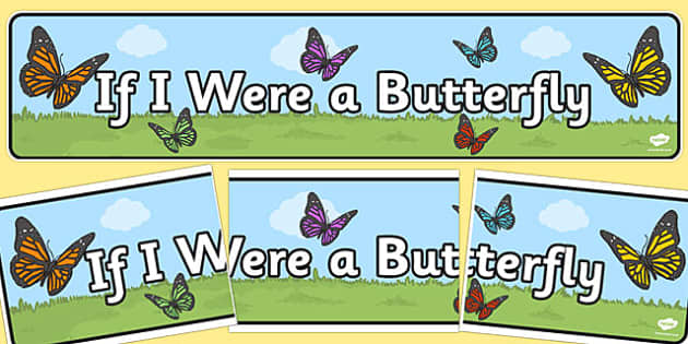If I Were a Butterfly Display Banner (teacher made) - Twinkl