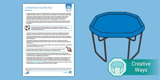 EYFS Creative Ways to Use Play Trays: Number 10 - Twinkl