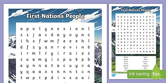 First Nations People Word Search (teacher made) - Twinkl