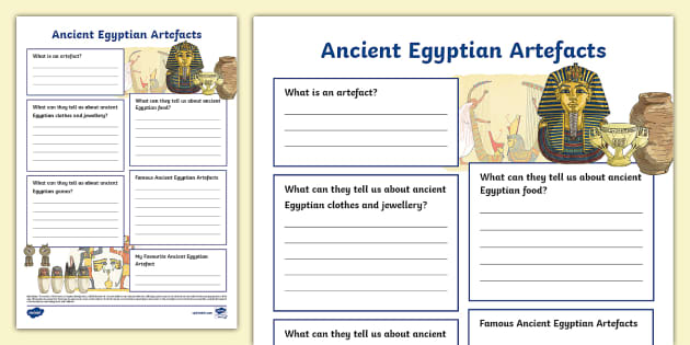 Ancient Egyptian Artefacts Fact File Template (teacher made)