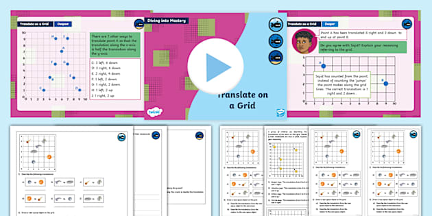 Year 4 Maths Mastery: Move on a Grid Teaching Pack - Twinkl