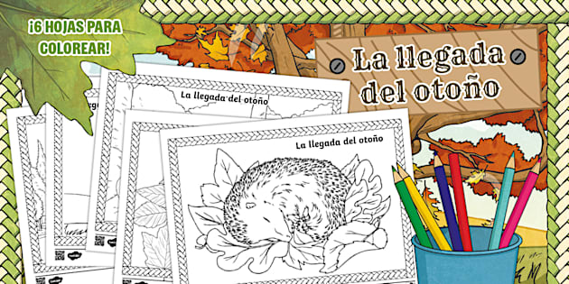 Hojas para colorear: Los colores del otoño