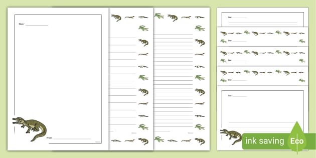Crocodile Letter Writing Template KS1 teacher Made 