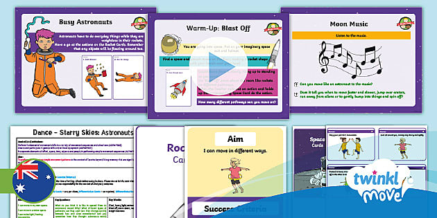Move PE Year 1 Dance: Starry Skies Lesson 3: Astronauts Lesson Pack