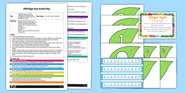 Caterpillar Eggs Eyfs Finger Gym Plan And Resource Pack To Support