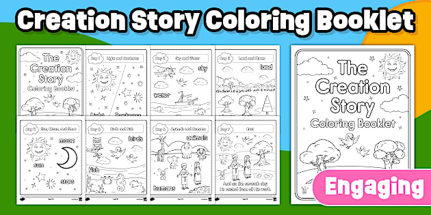 Creation Story Coloring Page Booklet