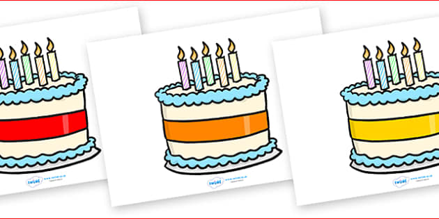 Editable Birthday Cakes (5 Candles) - Birthday, cake, editable