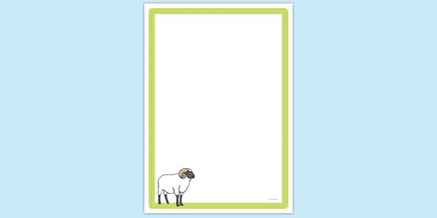 Simple Blank Bighorn Sheep Page Border | Page Borders