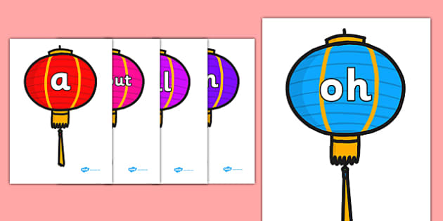 100 High Frequency Words on Chinese Lanterns Multi-Colour - chinese ...