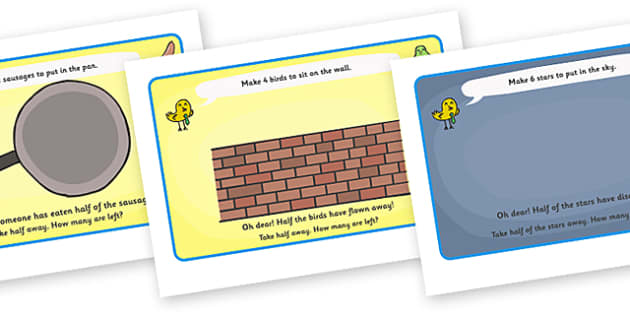 Halving Playdough Mats (teacher made) - Twinkl