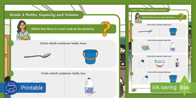 Grade 3 Math: Which has more or less - Twinkl