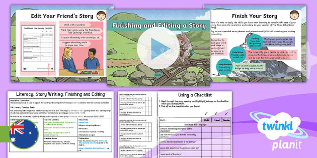 Year 4 The Three Billy Goats Gruff: Story Writing (4) Lesson