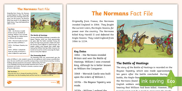The Normans Fact File (teacher made) - Twinkl
