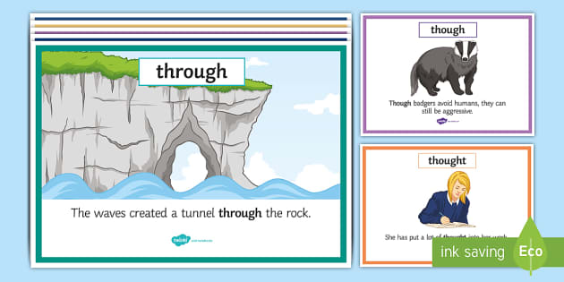 Through, Thought and Though Display Posters (teacher made)