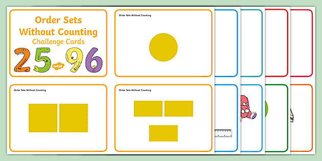 Maths Senior Infants Ordering Without Counting Pack - Twinkl
