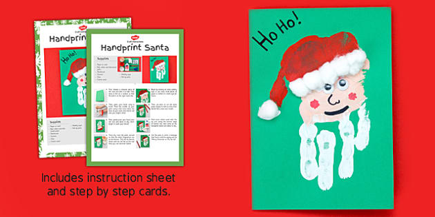 Handprint Santa Craft Activity Instructions - Parents - EYLF