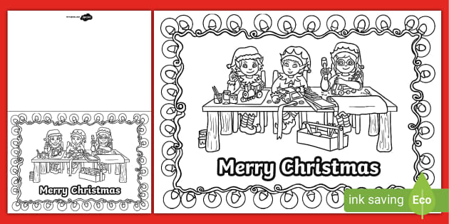 elves workshop coloring pages