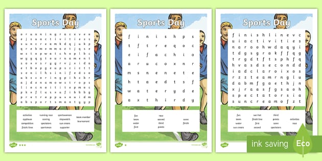 Sports Day Word Search Teaching Resources Twinkl