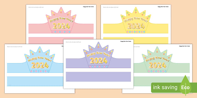 Happy New Year Crown (Teacher-Made) - Twinkl