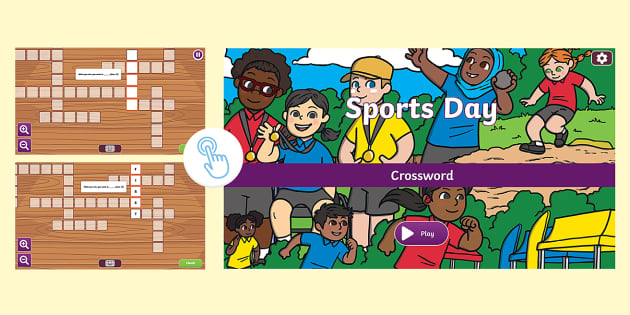 Sports Day Interactive Crossword (teacher made) - Twinkl