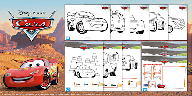 * NEW * Cars: Coloring & Drawing Activity Pack - Twinkl