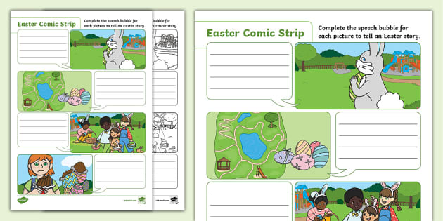 Finish the Easter Comic Strip (teacher made) - Twinkl