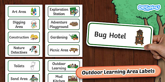 Forest School Outdoor Learning Area Labels