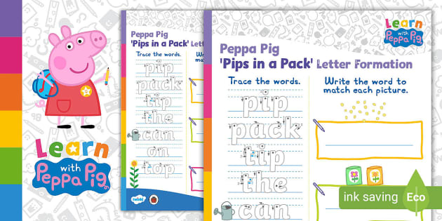 FREE! - Peppa Pig 'Pips in a Pack' Letter Formation Activity Sheet