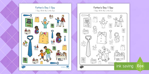 Father's Day I Spy Activity (teacher made)