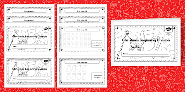 Christmas Beginning Division Booklet (Hecho por educadores)