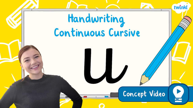 FREE! - The Letter 'u' | Cursive Handwriting Concept Video